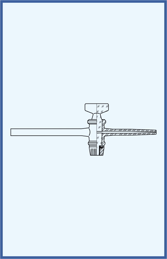 Burette stopcock complete with glass key, with tip, class AS ...