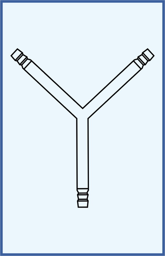 Connecting tube, Y-shape with hose connections - TECHNOSKLO, Ltd ...