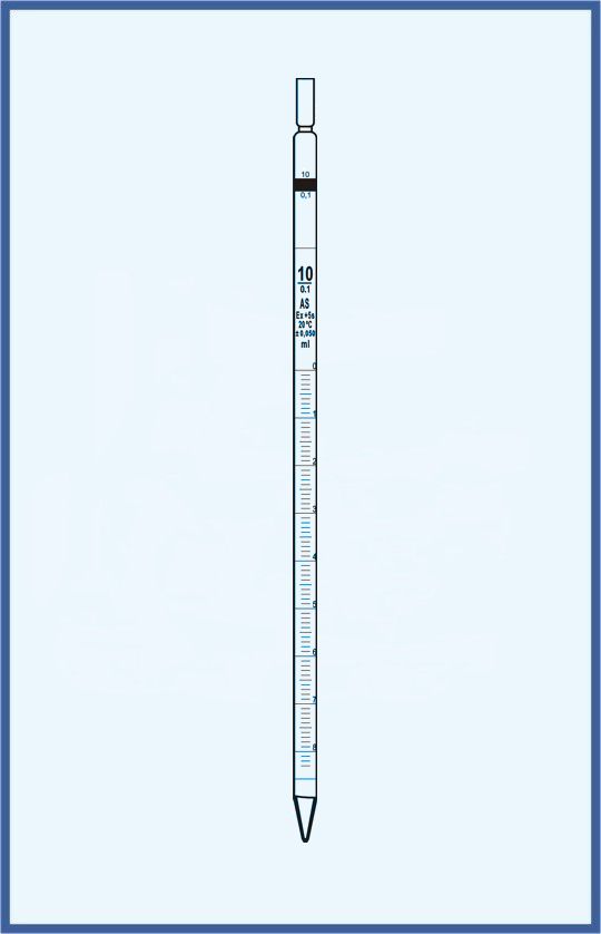 Graduated pipette, for complete delivery, with Schellbach Stripe ...