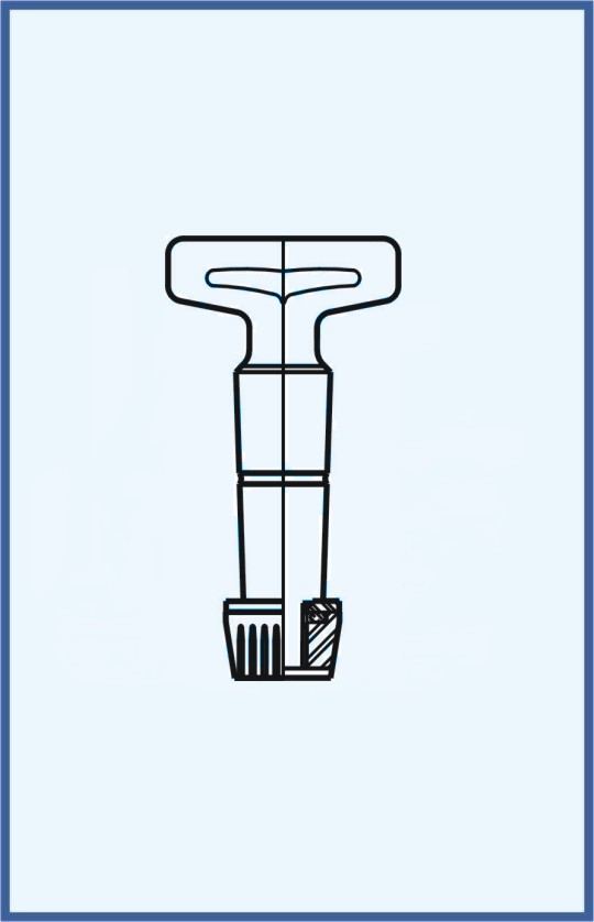 Stopcock key grounded including O Ring, nut and washer - TECHNOSKLO ...