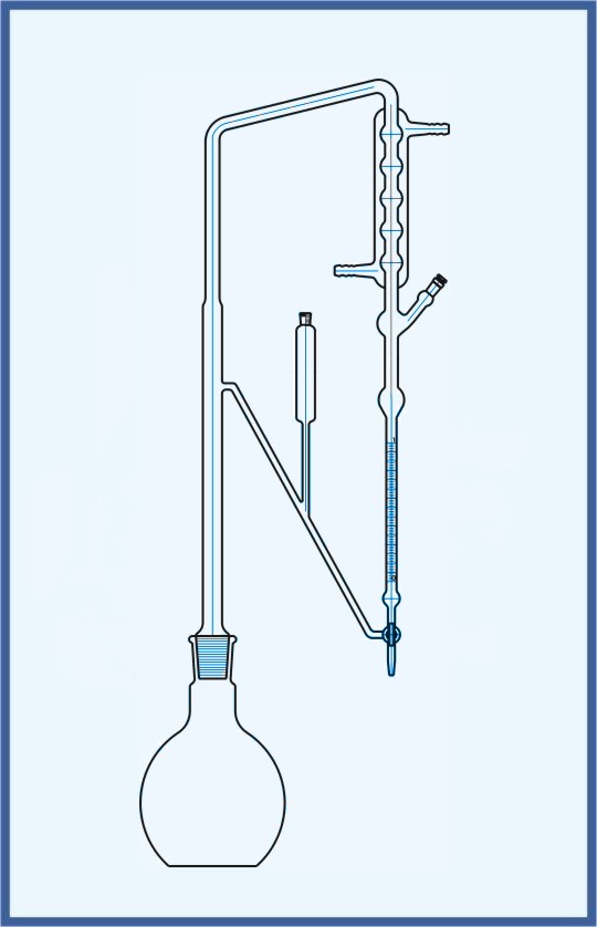 Apparatus for determination of volatile oil in drugs - with accessories ...