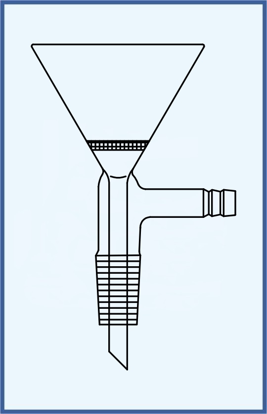 Filter funnel, with filter disc, hose connectoin and SJ - TECHNOSKLO ...